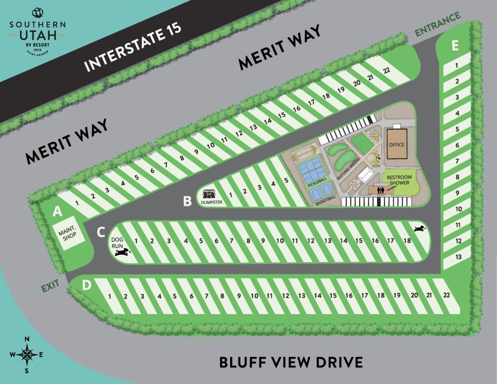Map | Southern Utah RV Resort | Top RV Park Near St. George, UT